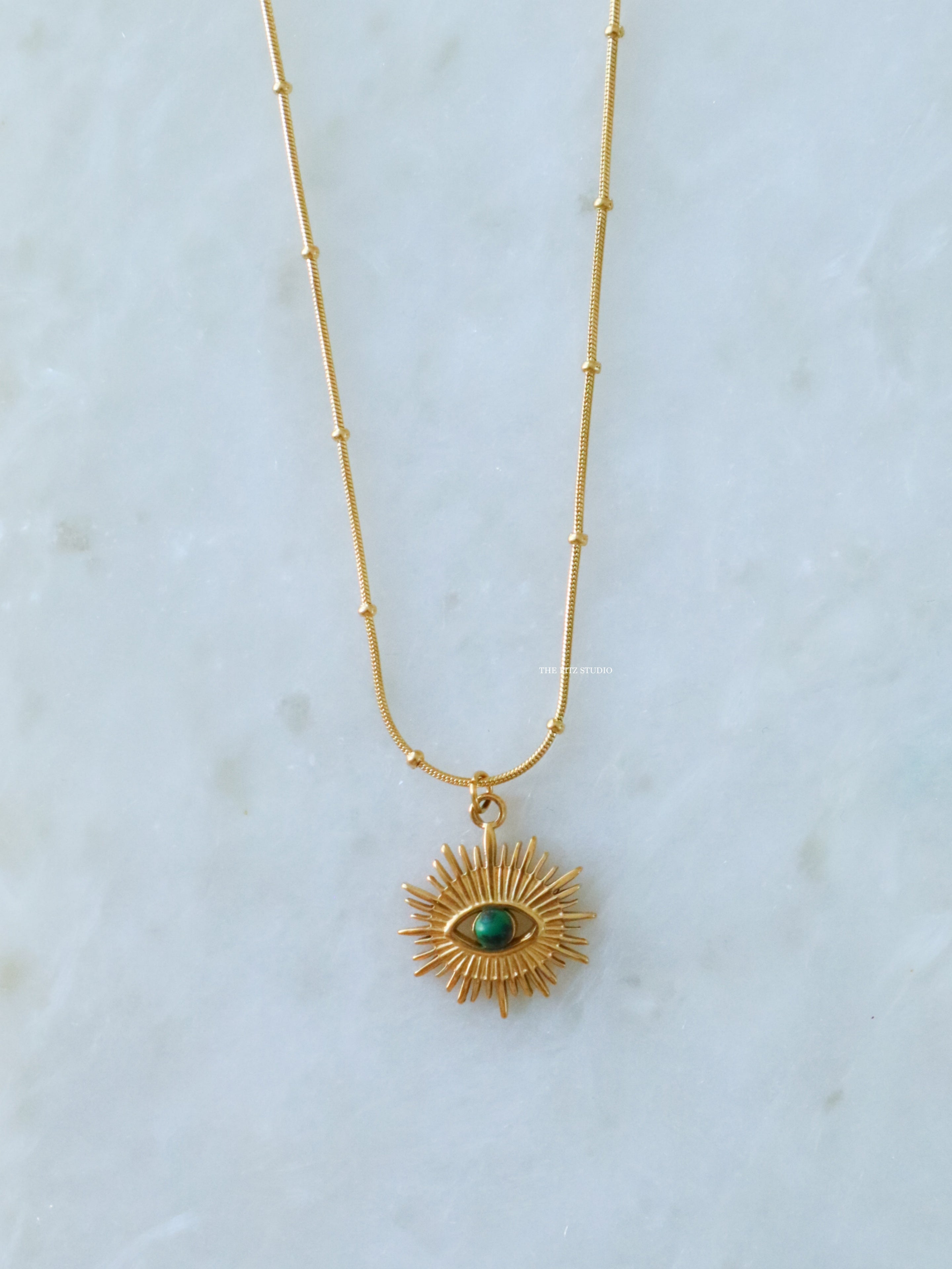 Mari Eye Necklace - Waterproof – The Fitz Studio