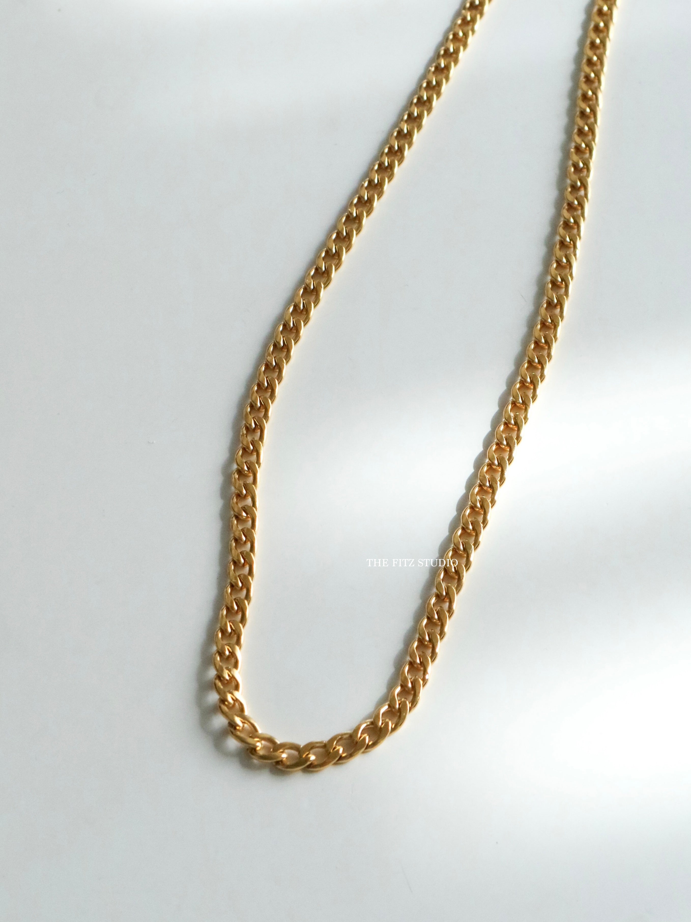 5mm Gold Rom Necklace - Waterproof – The Fitz Studio