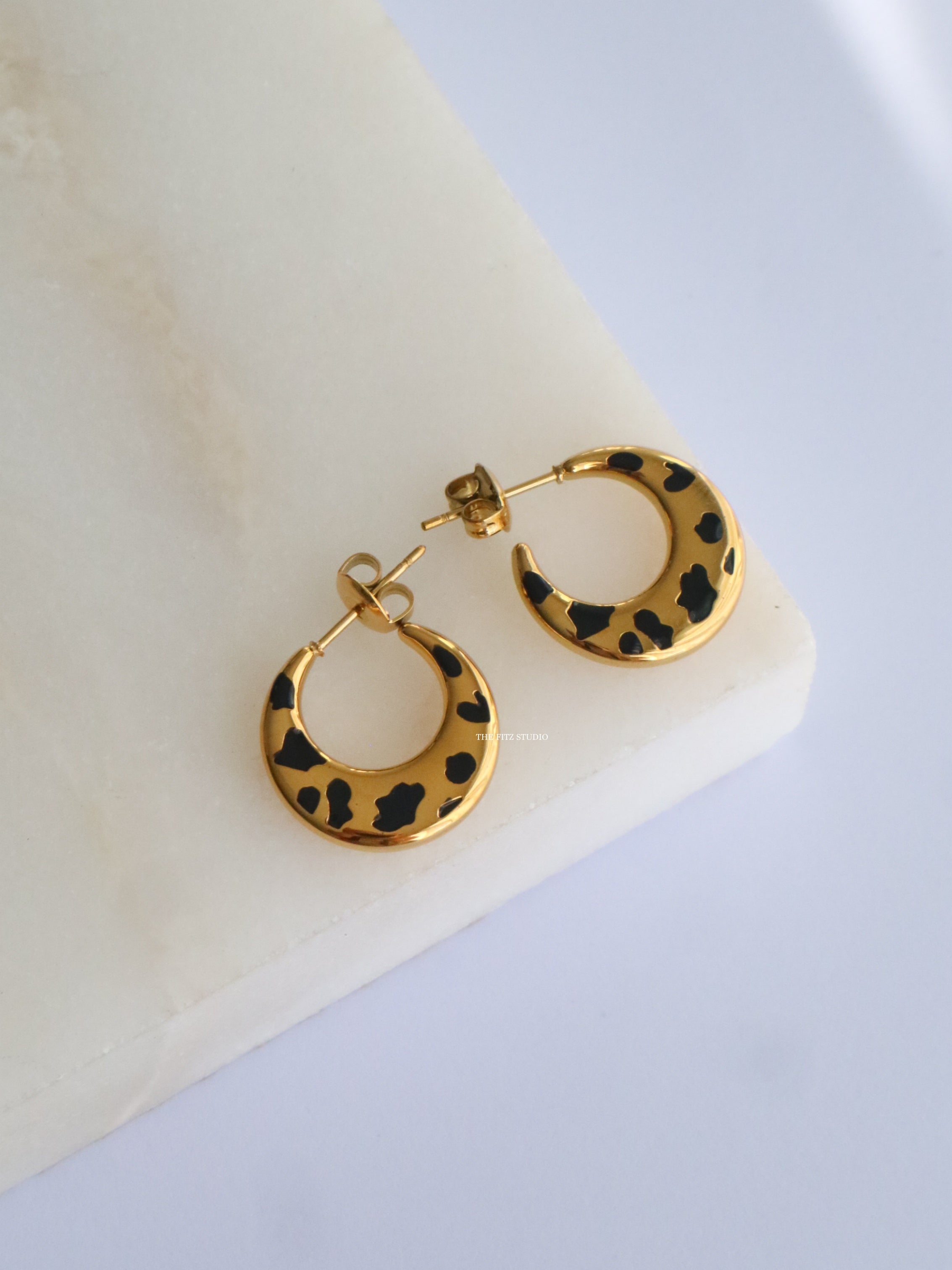 Leopard Print Heart Cuff Earrings - Waterproof – The Fitz Studio